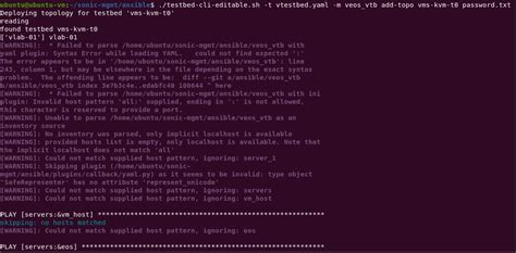 LOGIC AND SEMANTIC ERROR IN THE VEOS VTB WHILE DEPLOYING THE T TOPOLOGY Issue Sonic