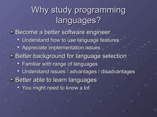 Chapter Ppt Programming Languages Ppt