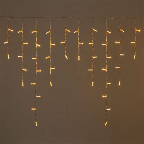 Guirlande stalactite 3M H90cm 120MaxiLED blanc chaud scintillant câble
