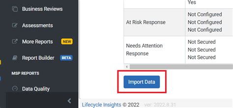 how to import an assessment via csv lifecycle insights