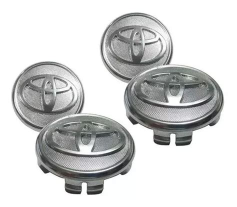 Kit Calota Miolo Tampa Centro De Roda Toyota Cromada