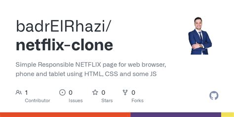 GitHub BadrElRhazi Netflix Clone Simple Responsible NETFLIX Page For