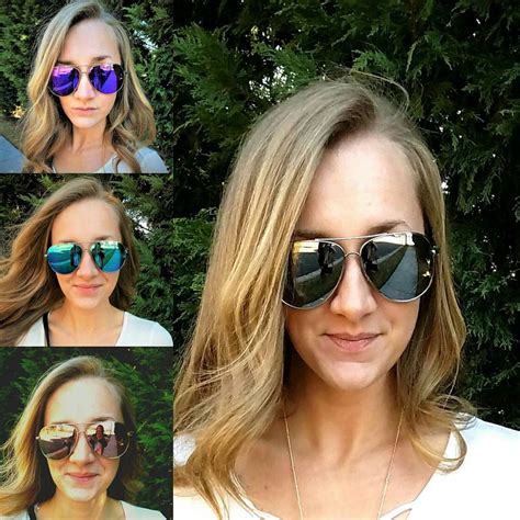 Mirrored Aviator Sunglasses In Four Colors