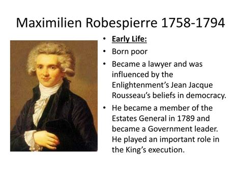 Was Maximilien Robespierre A Jacobin At Buddy Franzen Blog