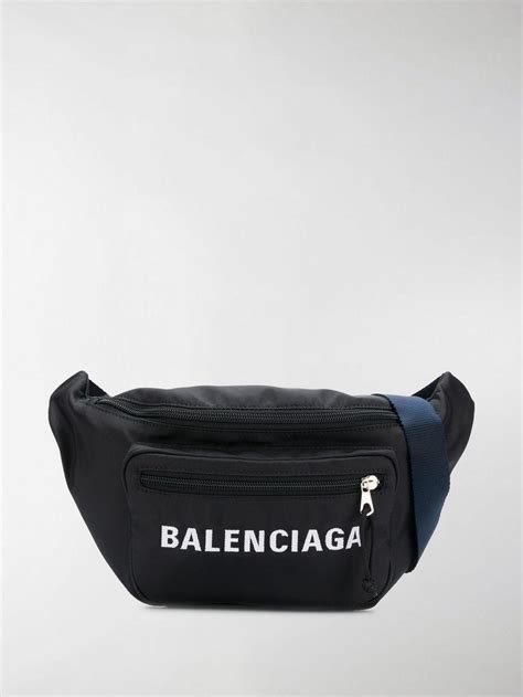 Balenciaga Logo Sling Bag In Black For Men Lyst