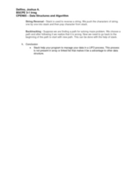 Solution Data Structure And Algorithm Analysi Stacks Lab Activity 3