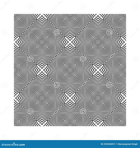 Vector Black And White Wavy Background Stylish Texture With Wavy Stripes Lines Geometric