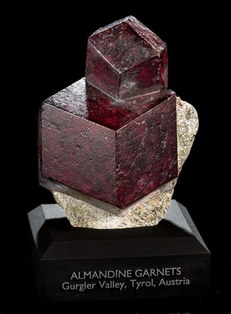 Almandine Garnets On Matrix From Austria