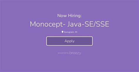 monocept java se sse at nexthire