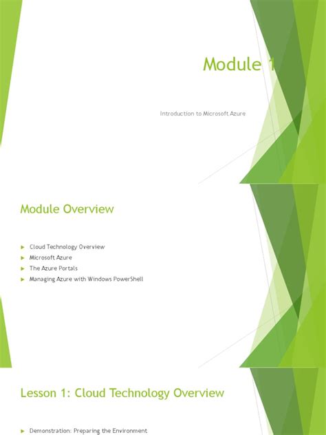 module 1 introduction to microsoft azure pdf microsoft azure