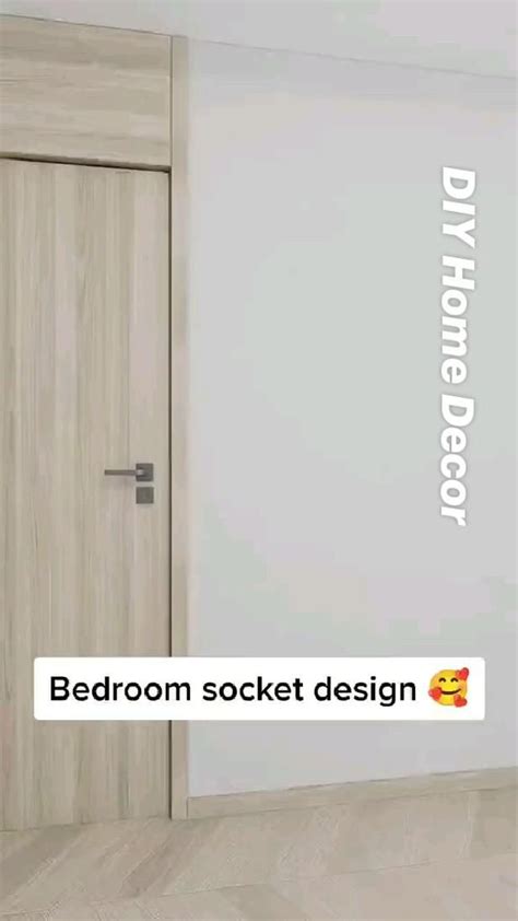 Bedroom Socket Design With White Walls And Wood Doors