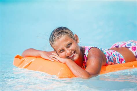 Girl At Swimming Pool Stock Image Image Of Happiness 56662797