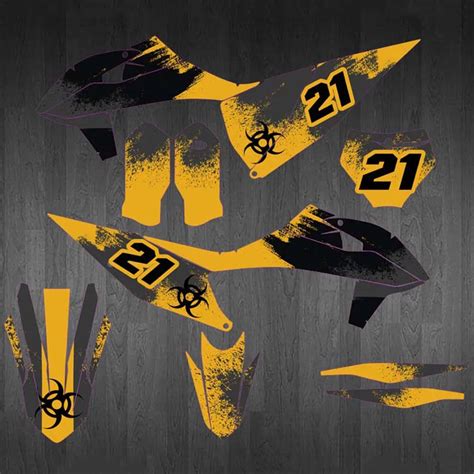 Motorcycle 3M Decals Stickers Backgrounds Graphics For KTM EXC EXCF