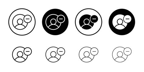 Remove User Icon Black And White Outline 53142166 Vector Art At Vecteezy