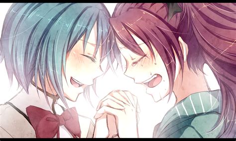 Miki Sayaka And Sakura Kyouko Mahou Shoujo Madoka Magica And 1 More