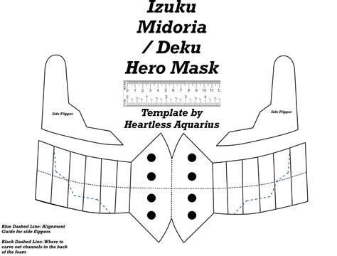 Izuku Midoriadeku Mask Template By Heartless Aquarius On Deviantart