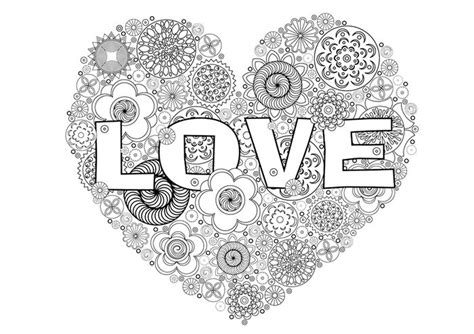 [프린트도안] 하트 컬러링북 색칠공부 Pdf 네이버 블로그 Valentines Day Coloring Page