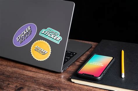 Autocollant Adhésif Sur Appareil Portable Psd Premium
