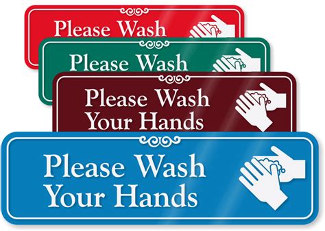 Please Wash Your Hands Sign Vertical