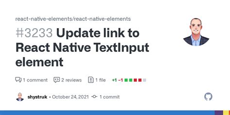 Update Link To React Native Textinput Element By Shystruk · Pull