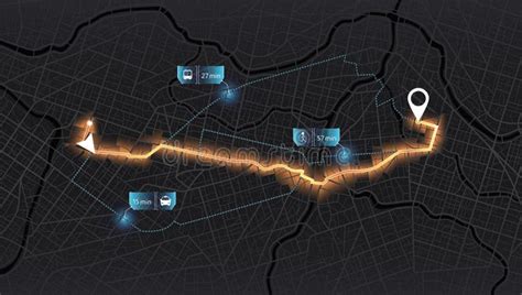 map mobile app planning travel isometric map city map route location