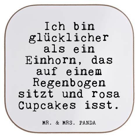 Mr And Mrs Panda Getränkeuntersetzer Ich Bin Glücklicher Als Weiß