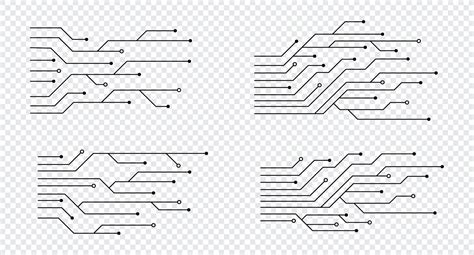 Set Of Printed Circuit Board Abstract Futuristic Circuit Board Hi