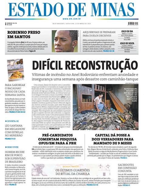 Capa Estado De Minas Sexta23 De Fevereiro De 2024
