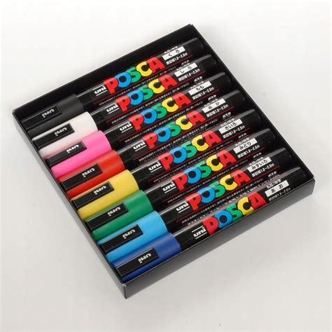Markery z farbą Uni Posca PC M mm zestaw szt oficjalne archiwum Allegro