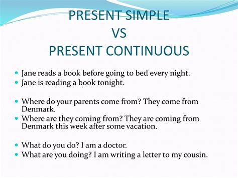 Present Simple Versus Present Continuous Pptx