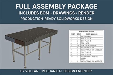 Design Welded Assemblies And Structural Frames With Accurate Bom And