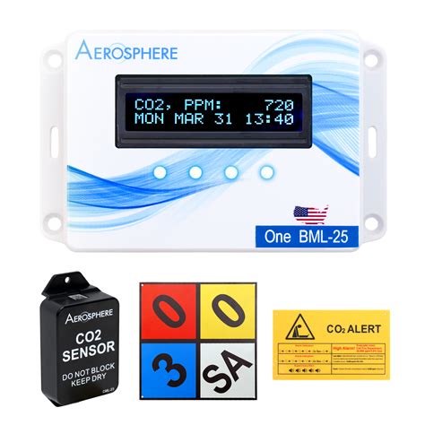 Aerosphere® One Kit Co2 Gas Detection System Easy Install Co2 Monitoring Creator Of
