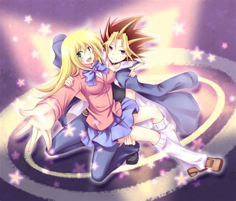 Dark Magician Girl And Yami Yuugi Yuu Gi Ou Drawn By Nobuda Danbooru