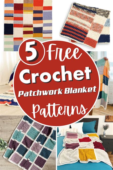 5 Crochet Patchwork Blanket Patterns Made In Different Color Blocks 5 Crochet Patchwork Blanket Patterns Made In Different Color Blocks
