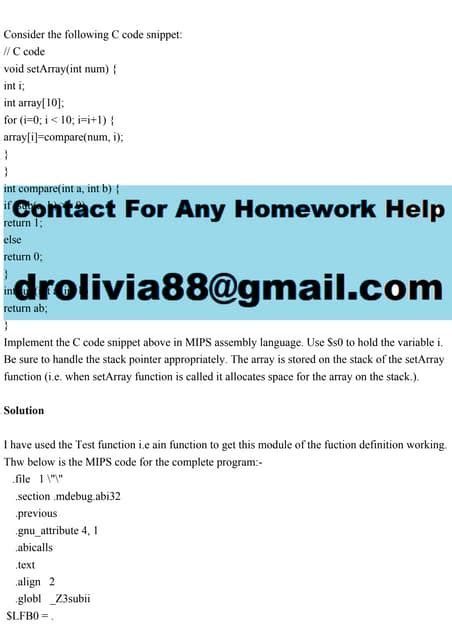 Consider The Following C Code Snippet C Codevoid Setarrayintpdf