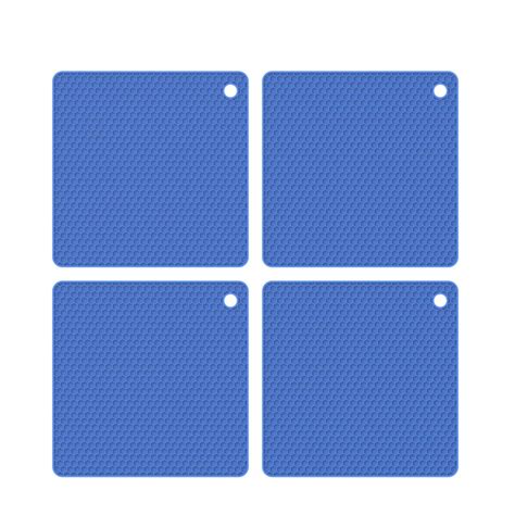 Kochblume Kochbesteck Set Wabenuntersetzer Quadratisch 4tlg Blau