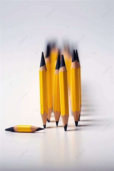 흰색 바탕에 노란색 연필 배경 화면 및 일러스트 무료 다운로드 Pngtree
