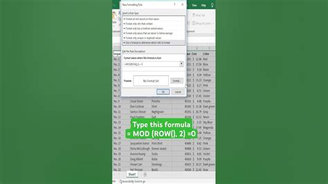 Highlight Alternate Rows Data Excel Exceltips Exceltricks Learning