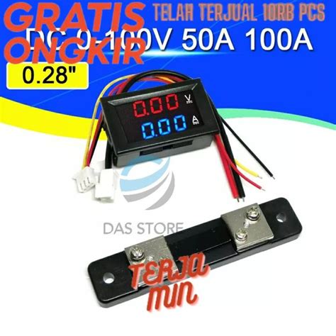 Volt Ampere Meter Digital Dc 0 100v 10a 028 Dual Display Red Blue Lazada Indonesia