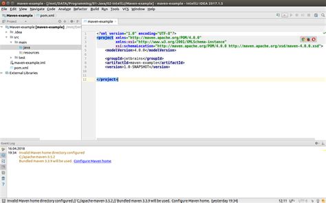 Ide Intellij Invalid Maven Location When Switch Os Ask Ubuntu