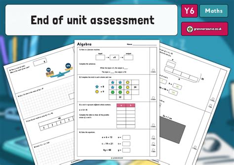 Year 6 Algebra End Of Unit Assessment Grammarsaurus