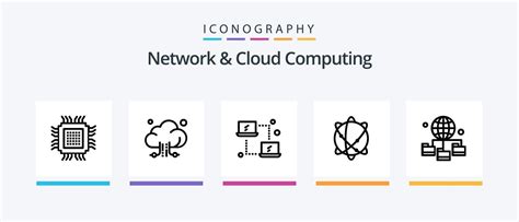 Network And Cloud Computing Line 5 Icon Pack Including Technology Globe Cloud Storage Data