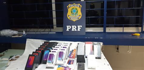 PRF em Guarapuava faz apreensão de carga de celulares provenientes do