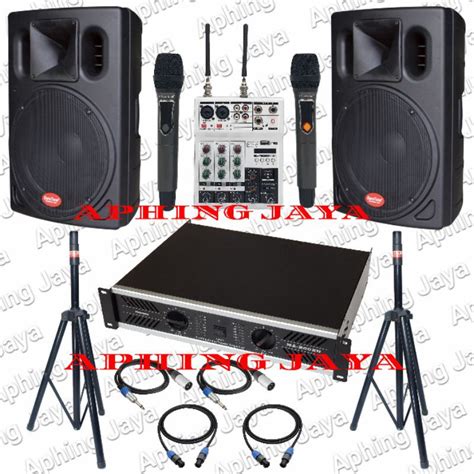 Jual Paket Sound System Indoor Outdoor Speaker 15inch Power Amplifier