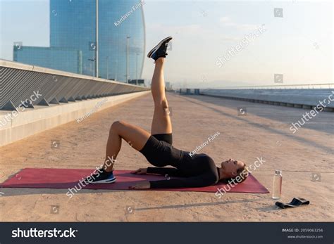 Female Doing Single Leg Glute Bridge Stock Photo Shutterstock