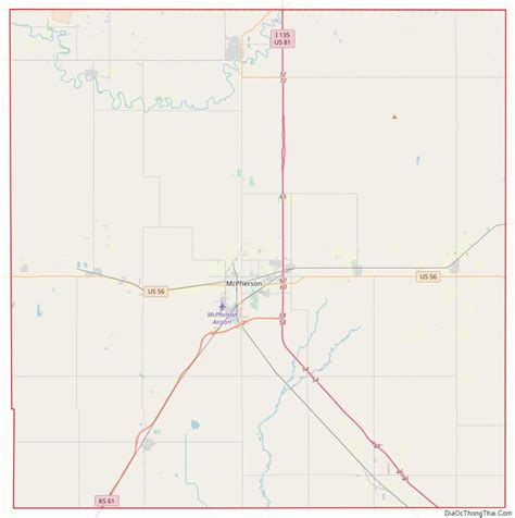 Map Of Mcpherson County Kansas