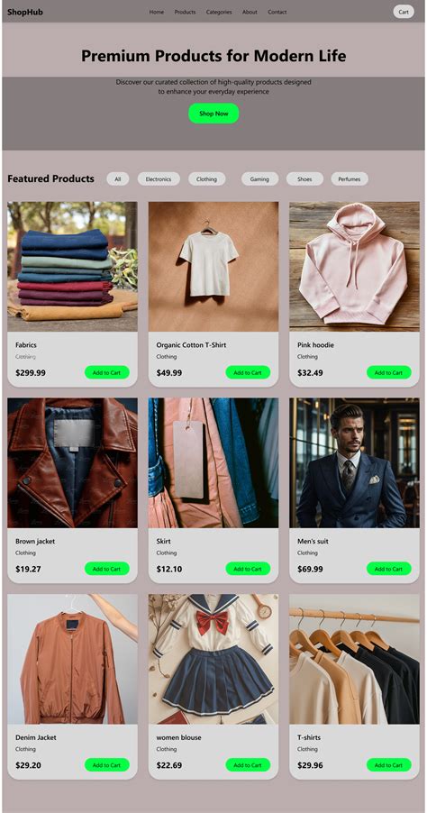 E Commerce Template Figma