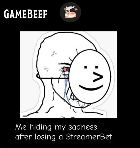 Me Hiding My Sadness After Losing A Streamerbet 😅 Rgamebeef