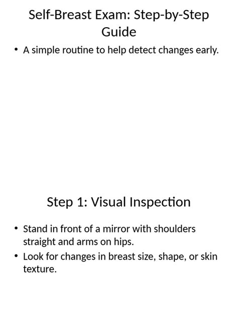 Self Breast Exam A Step By Step Guide Pdf
