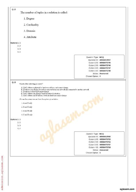 Cuet Computer Science Informatics Practices Question Paper 2023 Pdf